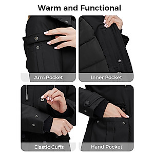wantdo Women's Insulated Winter Coat Parka with Removable Hood Black Medium (Black, Medium)