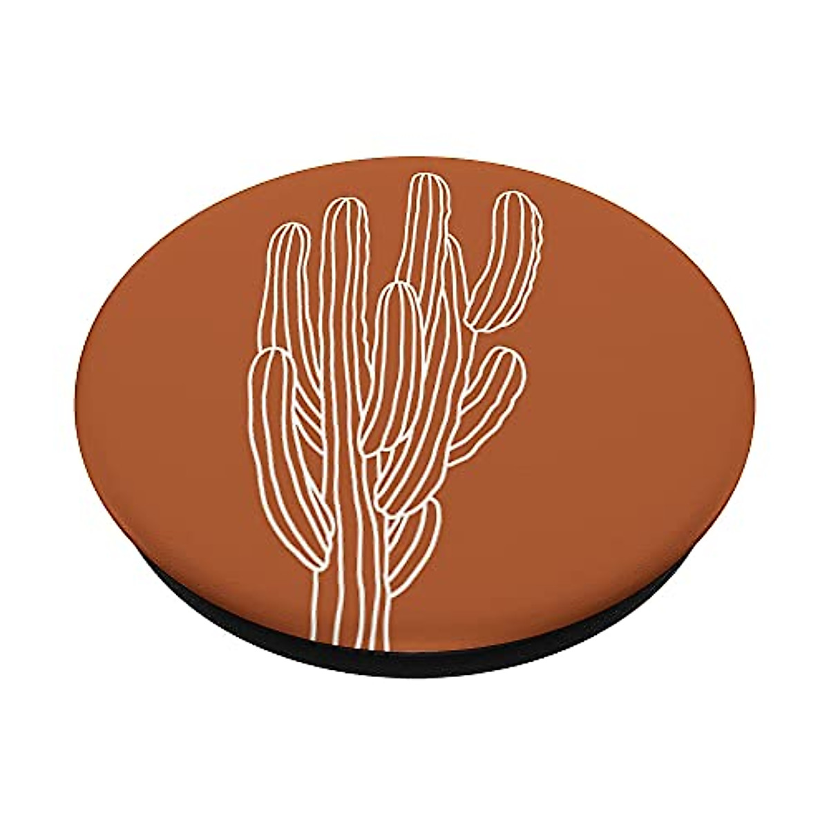 Saguaro Cactus Plant Botanical Western Modern Burnt Orange PopSockets PopGrip: Swappable Grip for Phones & Tablets