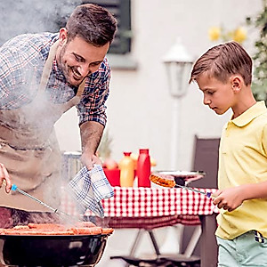 Lituford 32 Inch Long Marshmallow Roasting Stick Campfire Smores Kit for Fire Pit Marshmallow Smores Sticks,Barbecue Forks Extendable Telescoping for Grilling Set(10pcs)