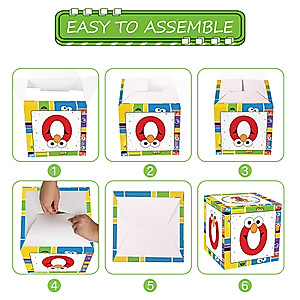 Altkeyui Sesame Friends Street First Birthday Balloon Boxes Decorations, 3 Pcs One Balloon Box 1st Birthday Backdrop Block For Sesame Theme 1st Birthday Party Supplies | One Year Old Birthday