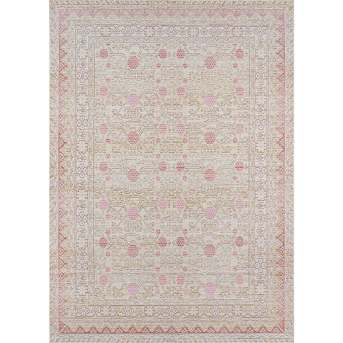 Momeni Rugs Isabella Traditional Oriental Flat Weave Area Rug, 7'10" x 10'6", Pink