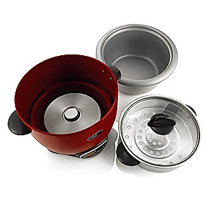 Oster CKSTRCMS14-R 7-Cup uncooked resulting in 14-Cup cooked Rice Cooker with Steam Tray, Red