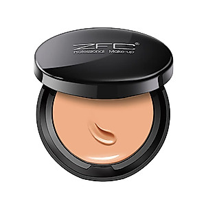 ZFC Foundation Makeup Concealer, Medium-to-Full Coverage Foundation Cream, Long Lasting Waterproof Up to 12HR Hybrid Setting Powder