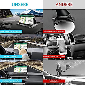 Leaflai Car Phone Holder for Car, Prevent Screen Reflection Car Phone Mount GPS Mounts for car, Car Phone Mount Dashboard Compatible with iPhone, Android Smartphones, GPS Devices etc