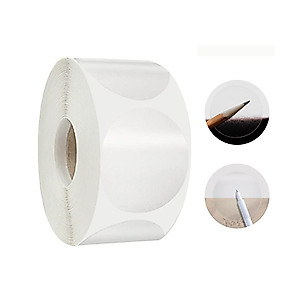 2Rolls/1000Pcs Clear Retail Package Envelope Seals 1 Inch Round Circle Wafer Seal Sticker Labels for Envelopes Box and Gift Packaging