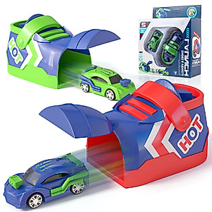 DY-GO Toy Cars for 3 4 5 Year Old Boys,Cars for Kids Aged 4-8,Kid's Car Launcher Toys with Shoe Shape,Preschool STEM Educational Toys,Christmas and New Year Birthday Toy Gift for Boys Girls Aged 3+
