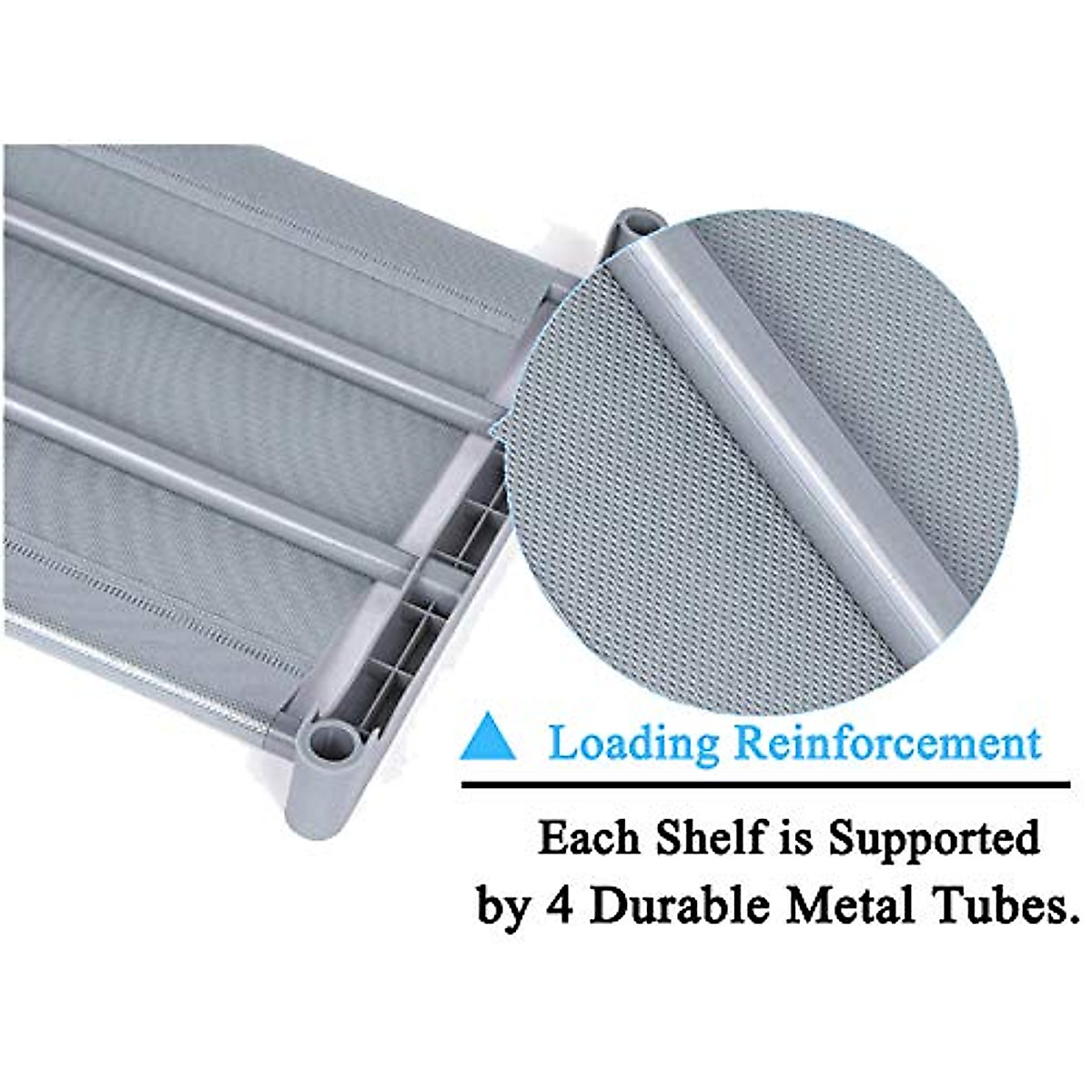 OppsDecor 9-Cubes Bookshelf, 4 Tier Shelf Adjustable DIY Bookcases for Kid, Book Shelf Organizing Storage Shelving Cabinet for Bedroom Living Room Office (Grey)