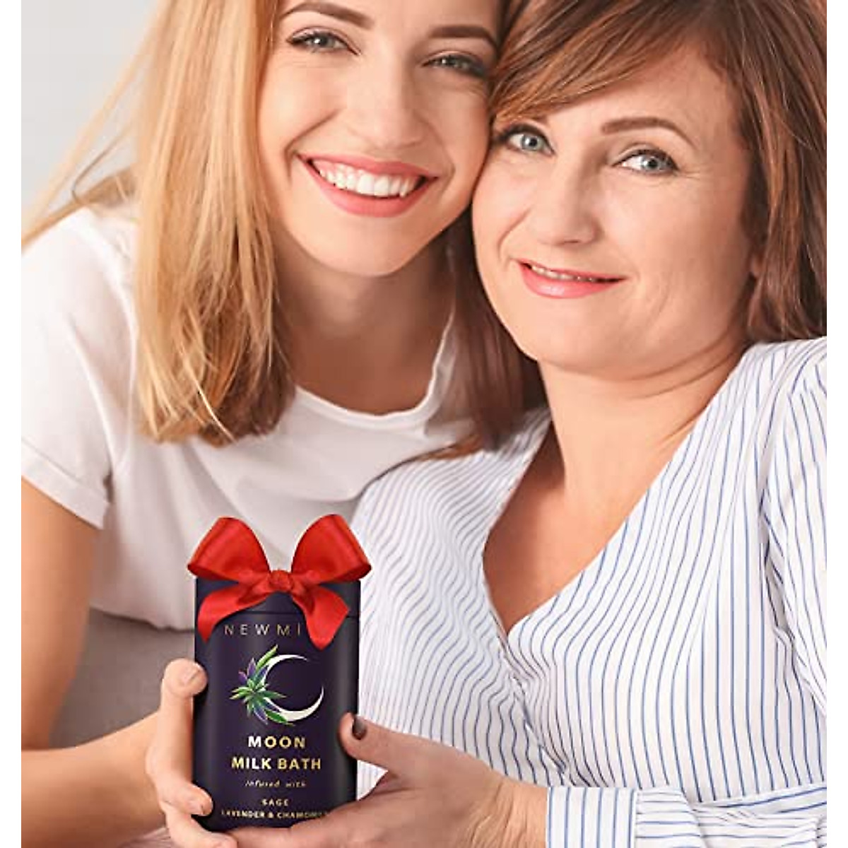 Cleansing Sage Moon Milk Bath Soak - Lavender Chamomile - Moisturize & Soften Skin Spiritual Stress Relief Gifts for Women Destress Luxury Spa Bath Salt Powder Birthday Perfect Stocking Stuffers