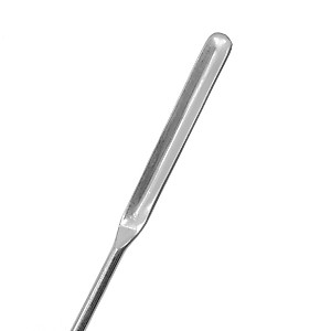Micro Spatula Spoon, 5.9" - Stainless Steel, Polished - One 0.2" Flat End, One 0.2" Scoop End - Eisco Labs