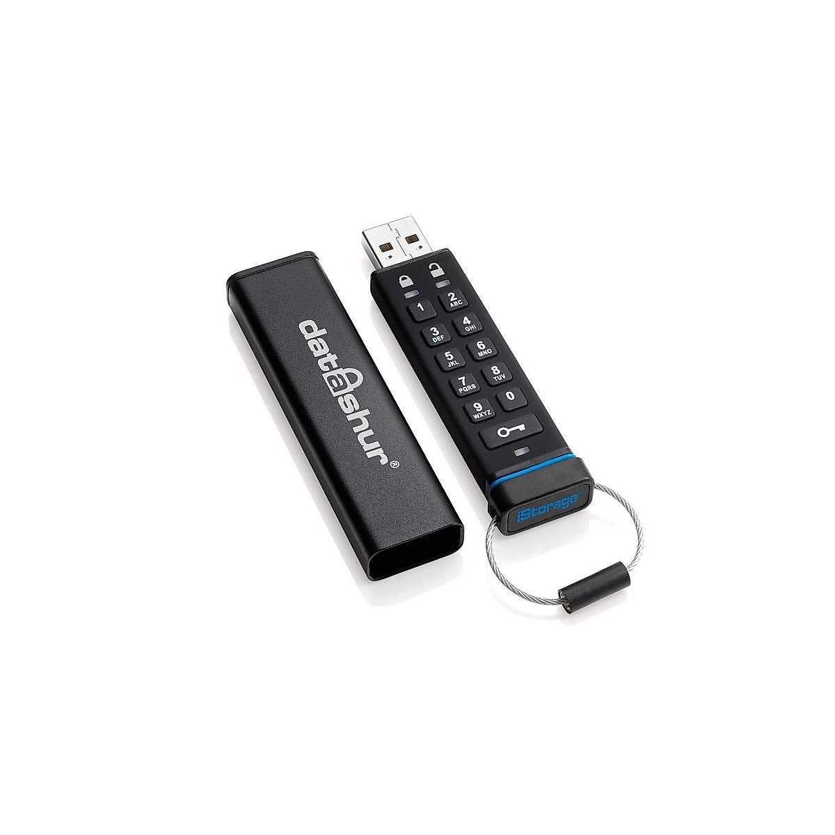 iStorage datAshur 4 GB Secure Flash Drive - Password Protected, Dust and Water Resistant, Portable, Military Grade Hardware Encryption USB 2.0 IS-FL-DA-256-4