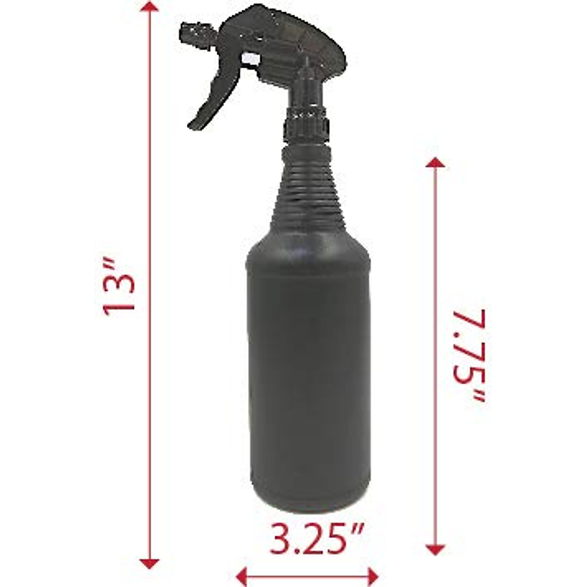 Hydrogen Peroxide Spray Bottles - UV Light Blocking - Opaque Black Spray Large - Cleaning & Plant Solutions - Chemical Resistant - Extra Large 32 oz - Leak Resistant - Car Detailing - Janitorial