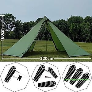 Longeek 2 Person Camping Tent 4 Seasons Backpacking Ultralight Easy Up Hot Teepee