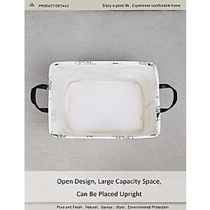 ONOEV Rectangular Fabric storage box, decorative basket and finishing basket with handle are used for the storage of clothes, books and sundries (Bulldog) 14.9’’L ×10.2’’W×9.05’’H inches
