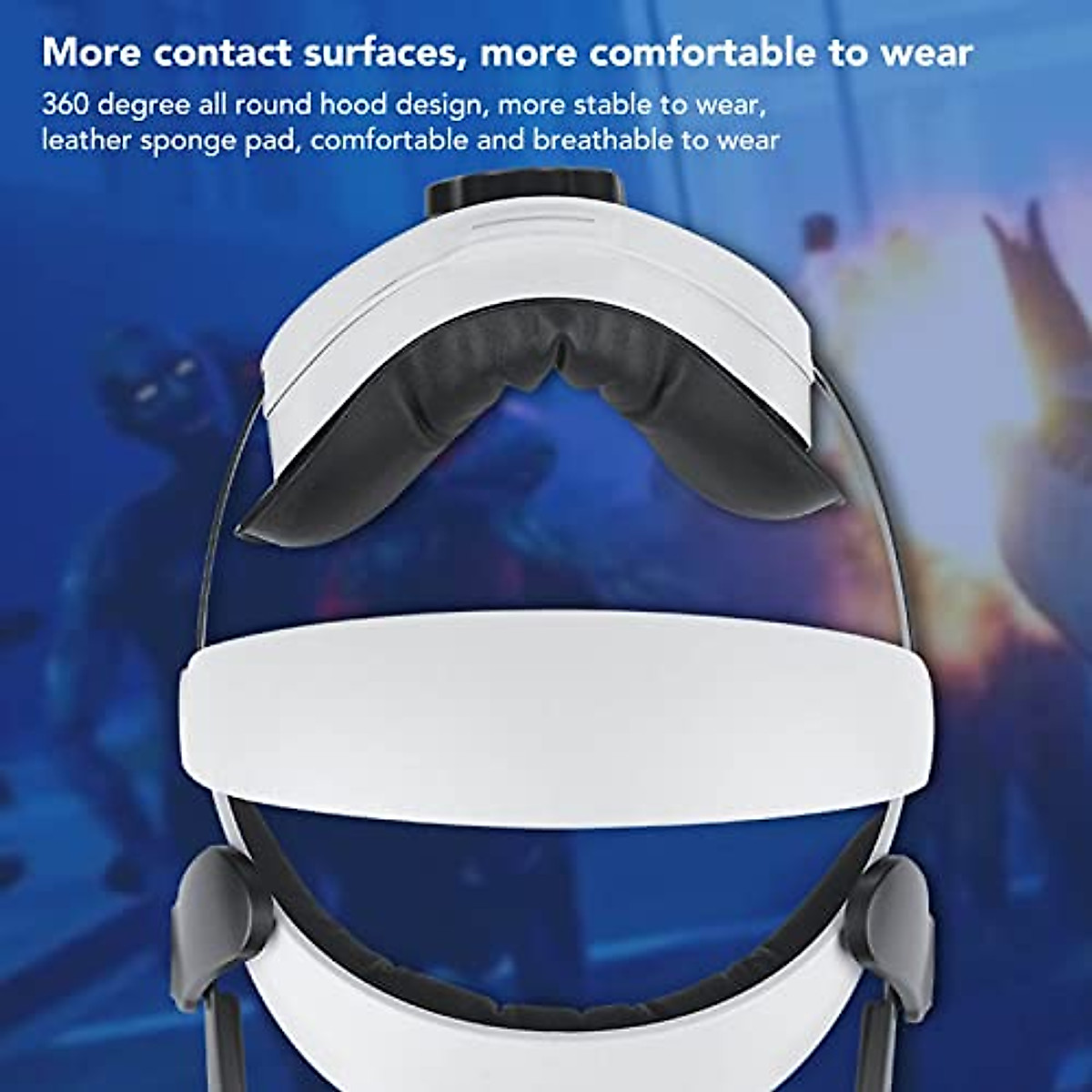 Battery Pack Head Strap for Quest 2, VR Head Strap Removable Sponge and ABS VR Headband for OculusQuest 2 Entertainment, 5300mAh Large Capacity Battery