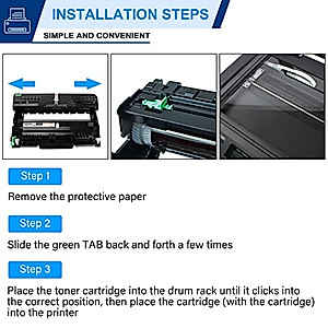 TN-450 High Yield Toner Cartridge & DR420 Drum Unit Compatible TN450 DR420 Replacement for Brother DR420 TN-450 for Brother DCP-7065D MFC-7360N MFC-7460DN Printer Toner.(1 Toner, 1 Drum 2 Pack)