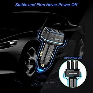 85w USB C Car Charger,WORDIMA USB Car Charger 3Port Fast Charger Cigarette Lighter USB Adapter Compatible with iPhone 14 13 12 Pro Max iPad Pro,Google Pixel,Oneplus,Samsung Galaxy S21,MacBook Pro Air
