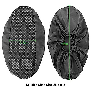 5 Pairs Waterproof Shoe Covers Reusable Non Slip Shoe Covers For Indoors, Thickened Oxford Cloth Boot Covers For Contrators And Carpet Floor, One Size Fit Most Men's Shoes Size 9-12