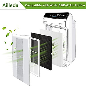 116130 Filter H Replacement for Winix 5500-2 Air Purifier and Models AM80, 2 Premium H13 True HEPA and 2 Activated Carbon Filters
