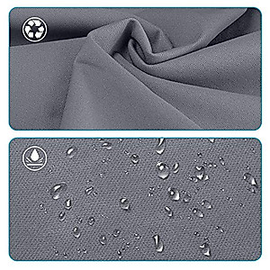 Teamoy 2 Pack Pail Liner for Cloth Diapers, Reusable Diaper Pail Bag with Elastic Band and Drawstring, Fits for 13.2 Gallon Trash Can and Diaper Pails, Gray Chevron+Slate