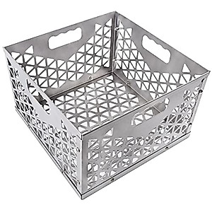 Foedo 12 Inch Charcoal Firebox Basket for Oklahoma Joe's Offset Smoker, Grill Accessories for Long and Efficient Smoking, 12" x 12" x 7.5 "Fire Basket for Oklahoma Joes Highland (Stainless Steel)