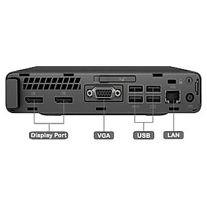 HP EliteDesk 800 G3 Mini Business Desktop (Intel Quad-Core i7-6700T 2.8Ghz, 16GB DDR4 RAM, 1TB SSD, DisplayPort DP, Ethernet RJ-45, Keyboard + Mouse, Windows 10 Pro 64-bit (Renewed)