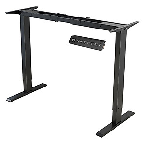 Win Up Time Standing Desk Frame, Electric Stand Up Desk Frame, Height Adjustable Electric Standing Desk Frame, Adjustable Height Desk Frame for Home & Office Table Black