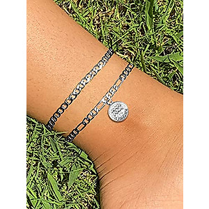 Sora Tuki Taurus Ankle Bracelets for Women Silver Anklets Horoscope Constellation Taurus Anklet Bracelets for Women Silver Anklets for Women Zodiac Anklets for Women Taurus Gift