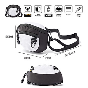 Rough Enough Small White Crossbody Purse Cell Phone Dog Walking Bag for Women Preppy Teen Girls Travel Fashionable Outfits with Detachable Shoulder Strap Cordura