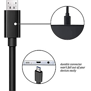 Charging Cable for Samsung Galaxy S7, 2Pack 6Ft 10Ft Long Charger Cable, Android Phone Fast Charger Cord for Samsung Galaxy S7 S6 Edge,Note 5 4,LG G4,Moto,Sony,PS4,Windows,MP3,Camera,Black