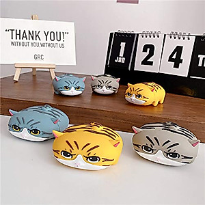 LEWOTE Airpods 3 Silicone Case Funny Cute Cover Compatible for Apple Airpods 3[2021 Releases][PAPA Animal Series] (Cat Yellow)