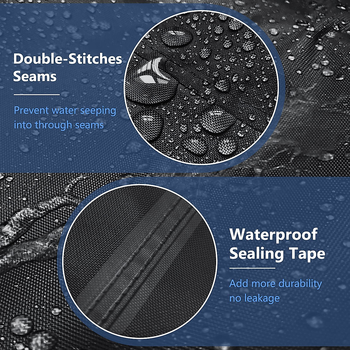 STARTWO Patio Furniture Covers, 4 Piece Heavy Duty Waterproof Outdoor Furniture Cover with Windproof Buckle Strap, Rattan Wicker Patio Furniture Set Cover for Couch Chair, Black