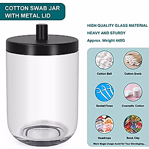 JDHEXY Black Bathroom Accessories Set,Bathroom Decor with Soap Dispenser,Toothbrush Holder,Glass Qtip Holder,Vanity Tray,Soap Dish for Kitchen,accesorios para baño,Bathroom Organizer Countertop