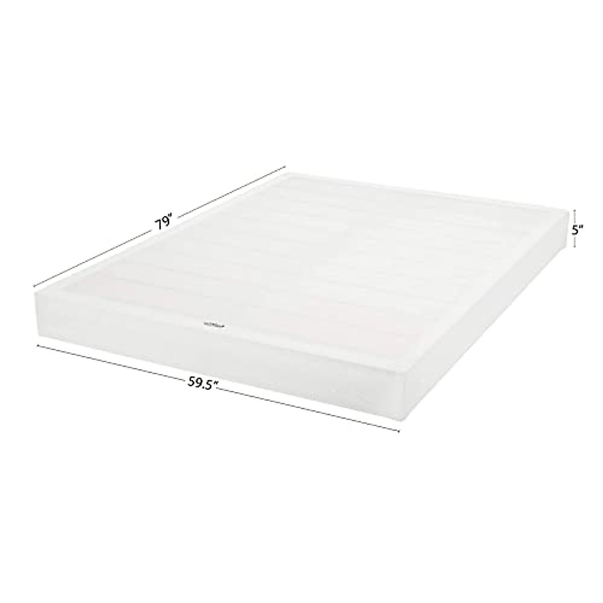 Amazon Basics Smart Box Spring Bed Base, 5-Inch Mattress Foundation - Queen Size, Tool-Free Easy Assembly