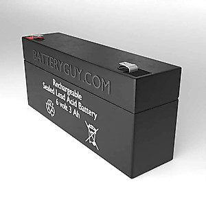 BatteryGuy 2000 Alpha Stimulator Replacement 6V 3Ah SLA Batteries Brand Equivalent (Rechargeable) - Qty of 6