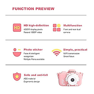 PUSOKEI High Definition Camera, Mini Cartoon Camera, Comfortable Visual Experience, for Recording