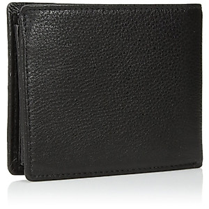 Perry Ellis Portfolio Men's Park Avenue Leather Wallet With Passcase, Black, One Size
