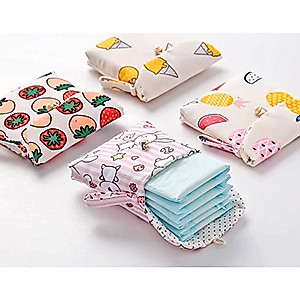 Cabilock 18 pcs Mini Lipstick Bags Head Change Fashionable Card Travel for Cotton Outdoor Pad Wallets Practical S Container Towel Portable Bag Napkins Menstrual Fabric Women Money