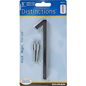Distinctions 844711 Black Upgraded 5" Floating House Number 1, Old Model