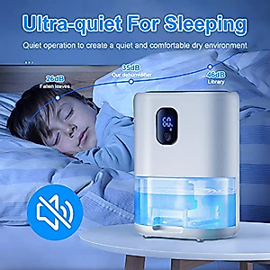 Dehumidifiers, Closet Dehumidifier,small dehumidifiers Up to 2000 sq.ft(1000ml Water Tank),Dehumidifiers for Home Quiet with Auto Shut Off, Portable Air Dehumidifiers for Bedroom, Bathroom, RV, Closet