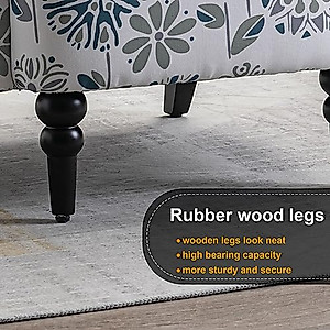 HEAVYSEVEN Accent Chairs for Bedroom, Modern Arm Chair for Living Room, Linen Fabric Comfy Reading Chair, Comfortable Sofa Chair, Upholstered Single Sofa (Multicolor)