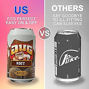 BeerSkin Skywin Silicone Can Cover- 5 Pack 12oz (355ml), Silicone Can Sleeve, Soda Can Sleeve, Hides Can by Disguising as a Can of Soda (New Mix Colors)