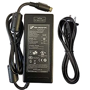Original FSP 4-Pin DIN 12V UL AC/DC Adapter Compatible with D.C.12V Gateway D155-84W D15584W DC12.0V 7A 84W 12.0V 7.0A Switching Mode Power Supply Cord Cable Battery Charger (with 4-Prong Connector)