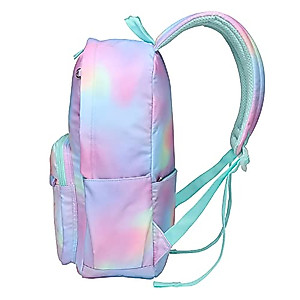 BIAOGOD Girl's Backpack Elementary School Children's Backpack over 8 years old (purple gradient)