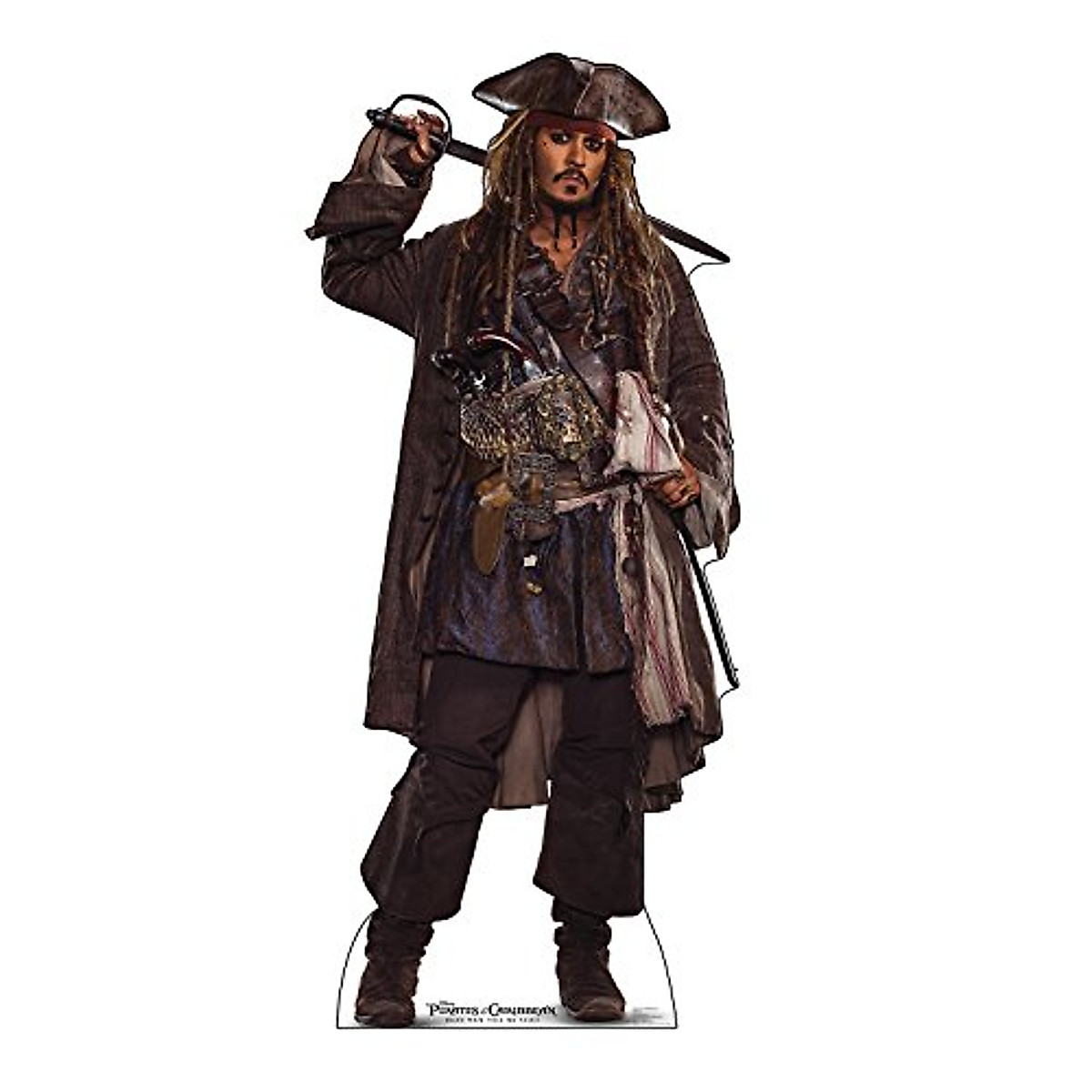 Cardboard People Jack Sparrow Life Size Cardboard Cutout Standup - Pirates of The Caribbean: Dead Men Tell No Tales (2017 Film)