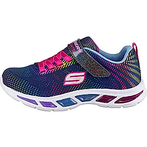 Skechers Litebeams-Gleam N'Dream Sneaker, Navy/Multi, 2 US Unisex Little Kid