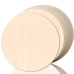 JOICEE 12PACK Wood Rounds for Crafts, 12 Inch Unfinished Wood Circles Discs for Door Hanger Sign Blank, Particle Board for Wreath Boards Crafts Painting and Christmas Halloween Decoration