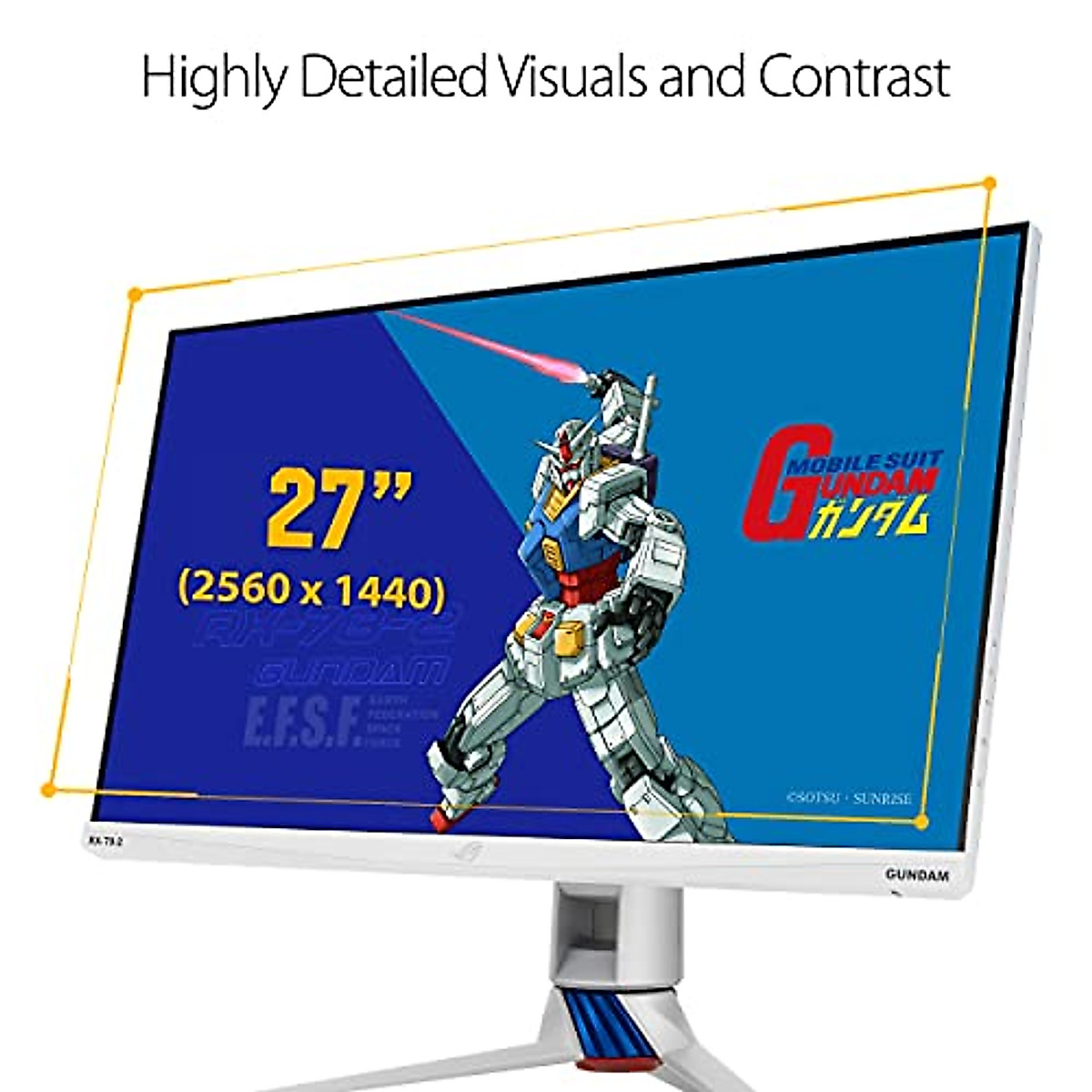 ASUS ROG Strix 27” 1440P HDR Gaming Monitor (XG279Q-G) GUNDAM EDITION - QHD (2560 x 1440), Fast IPS, 170Hz, 1ms, G-SYNC Compatible, Extreme Low Motion Blur Sync, Eye Care, DisplayPort, Dual HDMI, USB