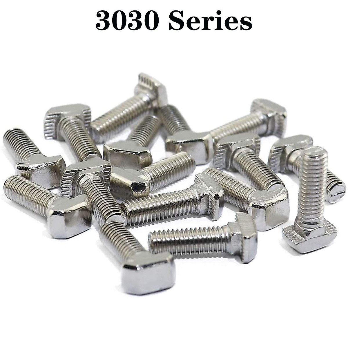 20 Pcs M6 x 25mm Thread T Slot Drop-in Bolt T-Bolt Hammer Head Bolt T Screw Stud for 3030 Series Standard 8mm T-Slot Aluminum Extrusion Profile (3030 Series)