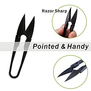 JINJIAN Bonsai Pruning Scissors 12PCS - Small Pruner Shears Bud Leaves Trimmer Garden Shears for Plants, Gardening Clippers for Flower Bonsai Trimming Pruners Trimmers Secateurs(BLACK)