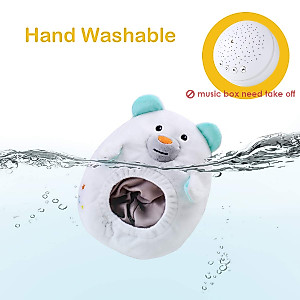 Baby Sleep Soother Toddler Sleep Aid Night Light Toy with White Noise Sound Machine and Star Projector, Bear Lullaby Sleep Toy Gift for Newborn and Up Boy and Girls